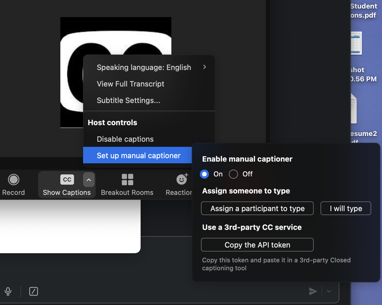 How to: Set up Communication Access Realtime Translation (CART ...