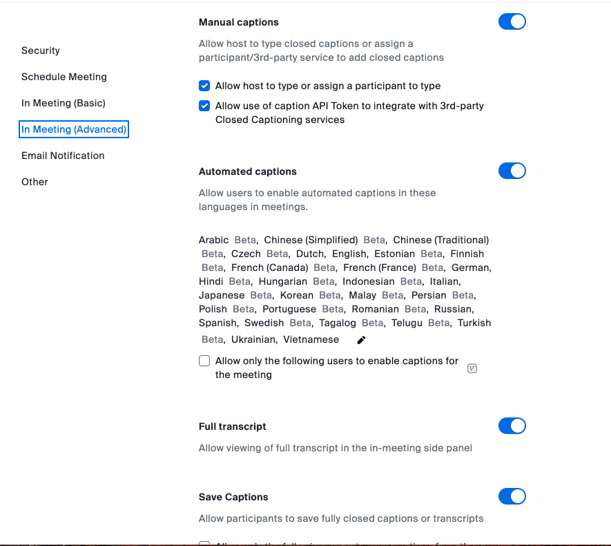 How To: Automatically capture Zoom transcript – Accessibility