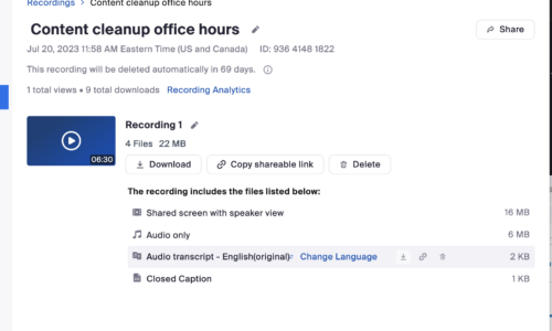How To: Automatically capture Zoom transcript – Accessibility